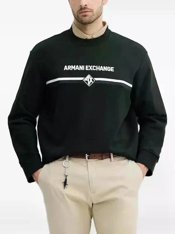 Armani Exchange Striped Logo Sweatshirt