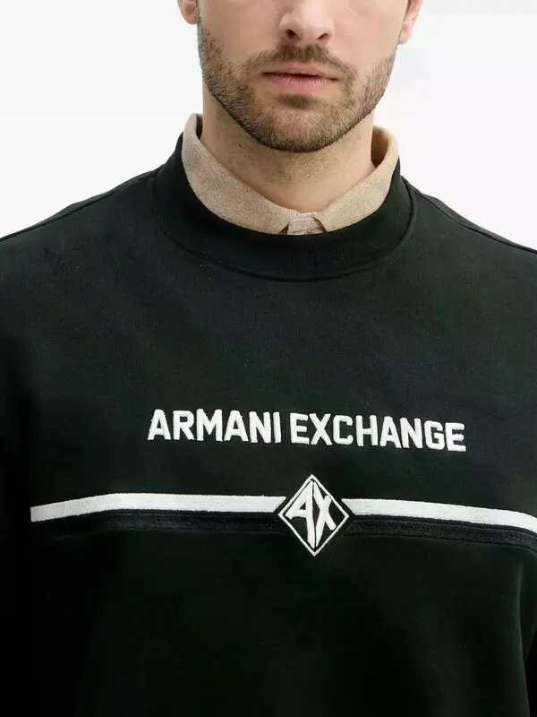 Armani Exchange Striped Logo Sweatshirt