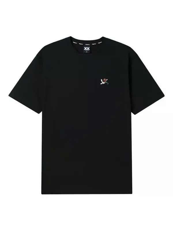 FINGERCROXX Bird-graphic Cotton T-shirt - Black