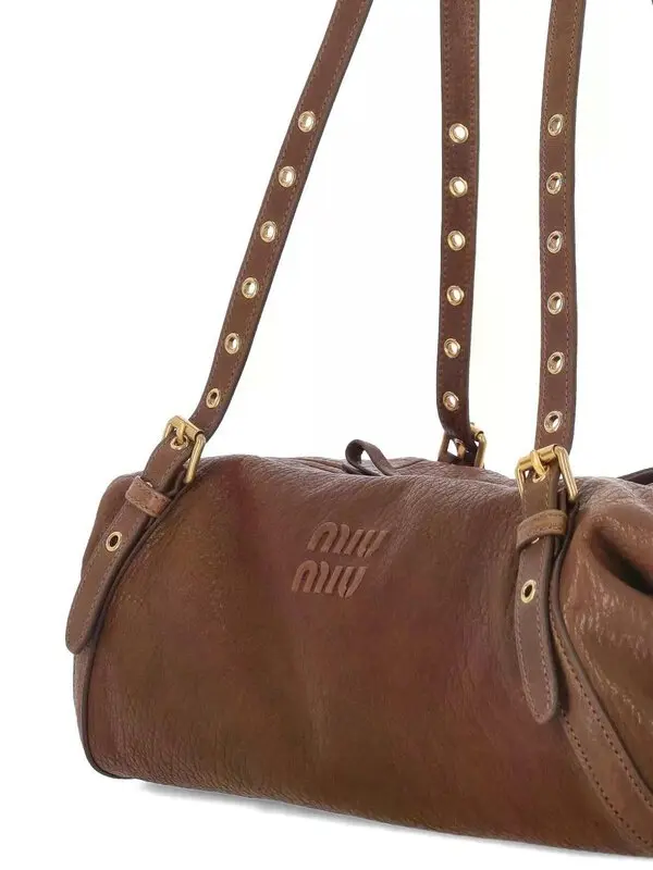 Miu Miu Leather Eyeleted Tote Bag