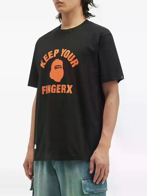 FINGERCROXX Graphic-print T-shirt - Black
