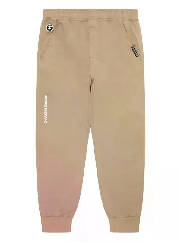 AAPE BY *A BATHING APE Ape Head Logo-plaque Trousers - Brown