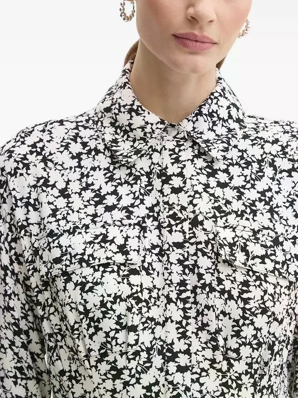 Michael Kors Floral-print Pleated Mini Dress
