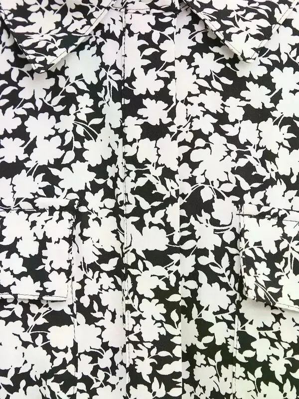 Michael Kors Floral-print Pleated Mini Dress