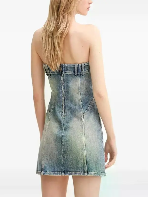 Miss Sixty Strapless Denim A-line Dress