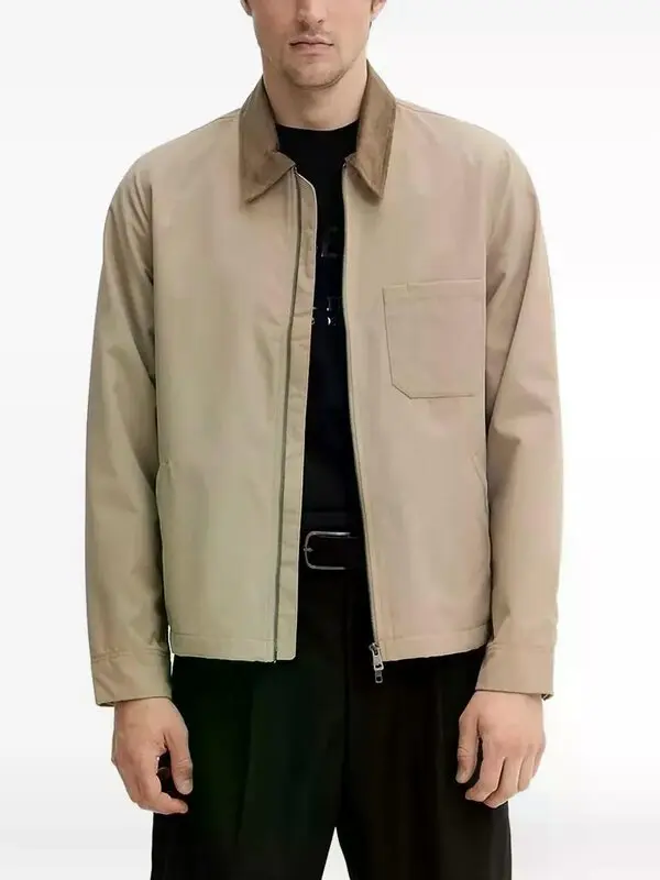 SAMSOE SAMSOE Zip-front Jacket With Corduroy Collar