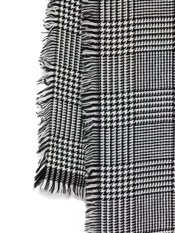 Karl Lagerfeld Houndstooth-check Wool Scarf