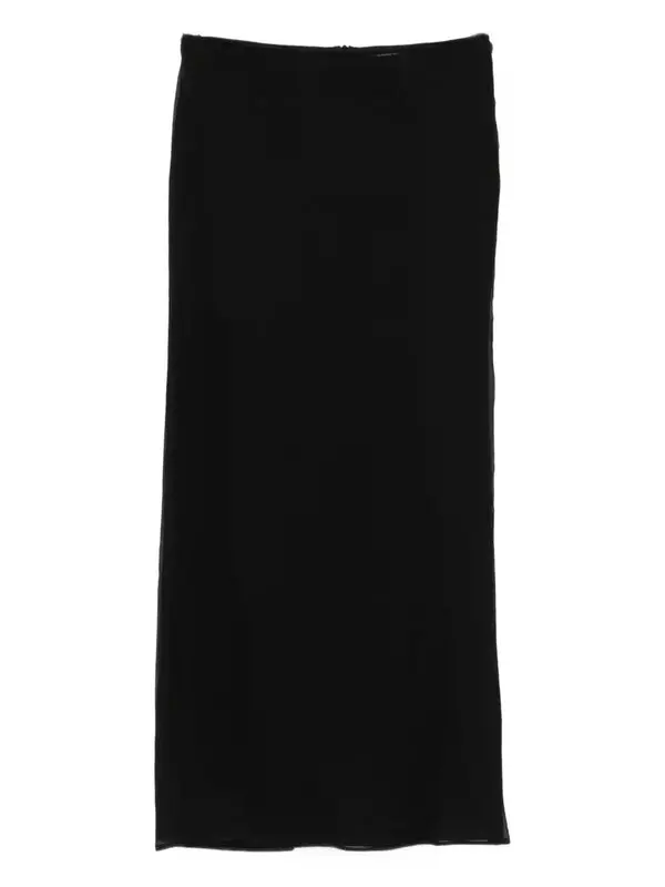 Wardrobe.NYC Ribbed Midi Skirt - Black