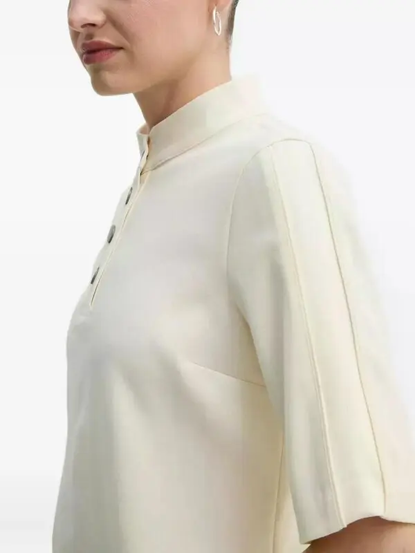 Ba&sh Mock-neck Blouse With Button Placket