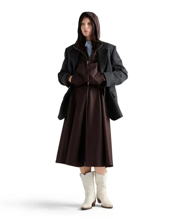 Prada Re-nylon Blouson Jacket - Brown