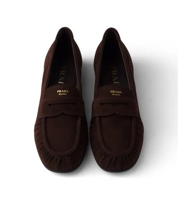 Prada Suede Loafers - Brown