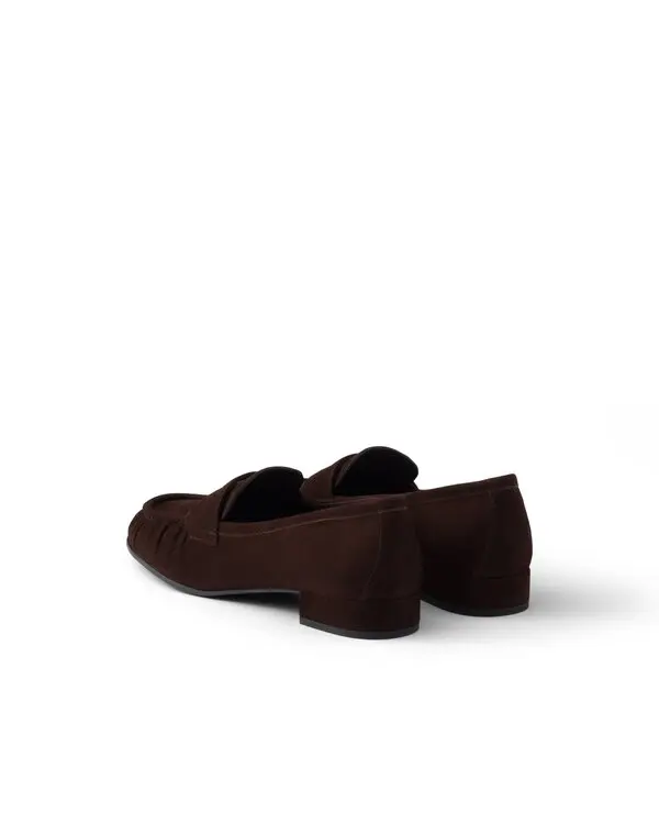 Prada Suede Loafers - Brown