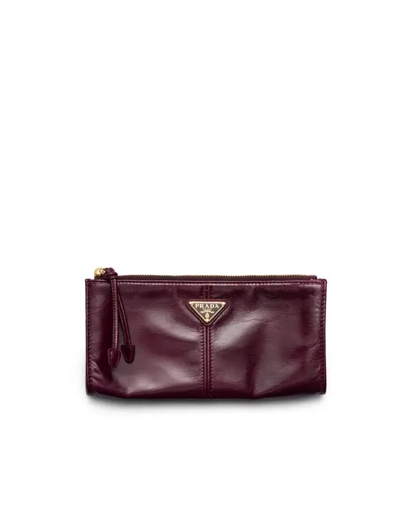 Prada Leather Pouch - Red