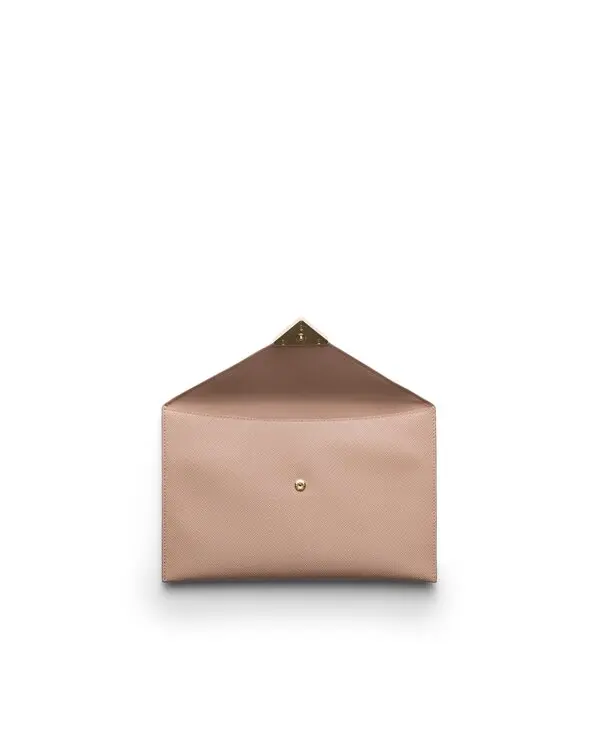Prada Saffiano Leather Envelope Clutch - Pink