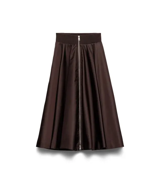 Prada Re-nylon Circle Skirt - Brown