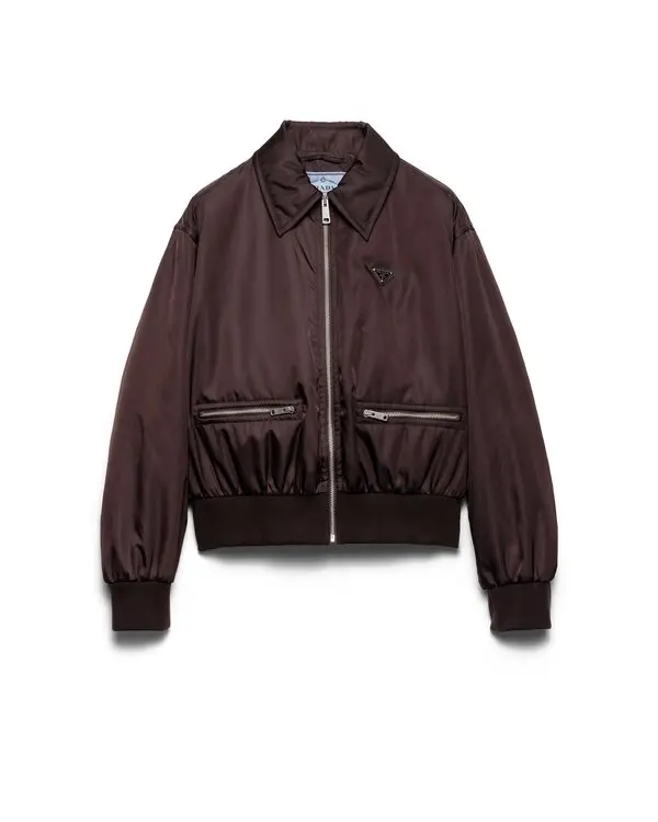 Prada Re-nylon Blouson Jacket - Brown