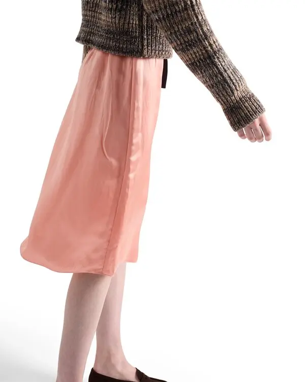 Prada Washed Satin Pencil Skirt