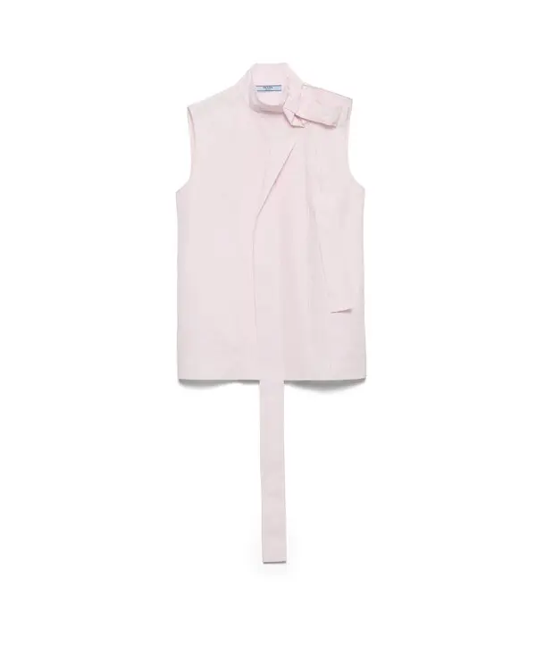 Prada Embroidered Poplin Top - Pink