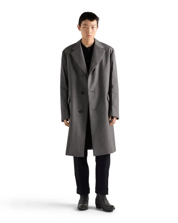 Prada Single-breasted Wool Coat