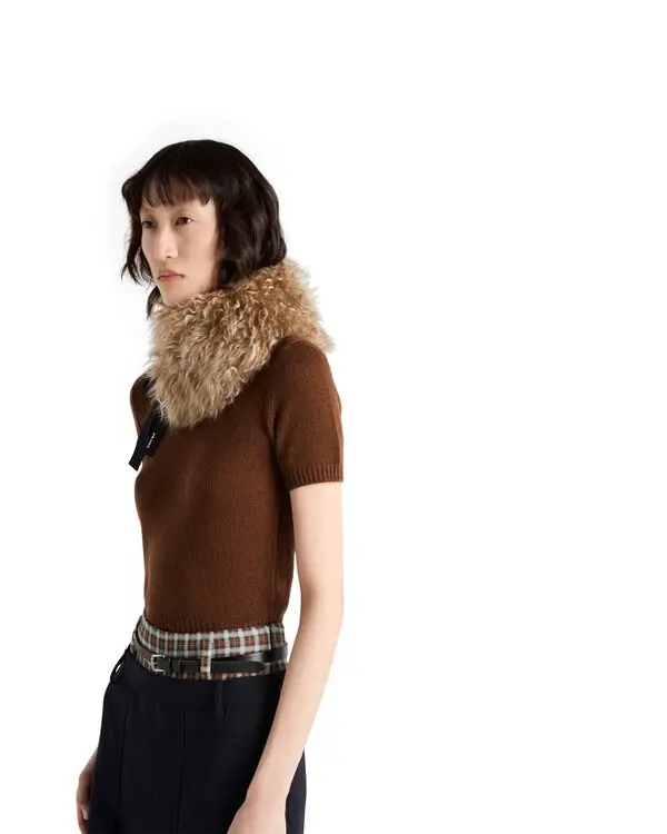 Prada Short-sleeved Cashmere Sweater