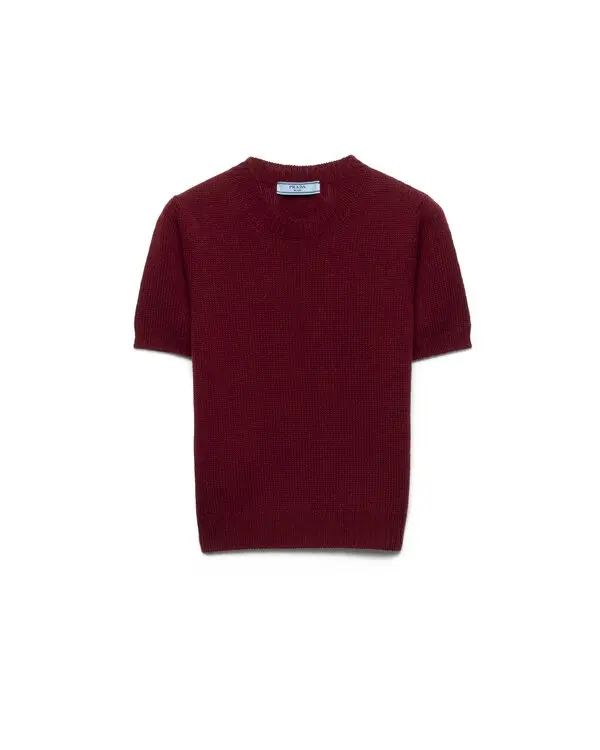 Prada Short-sleeved Cashmere Sweater - Red
