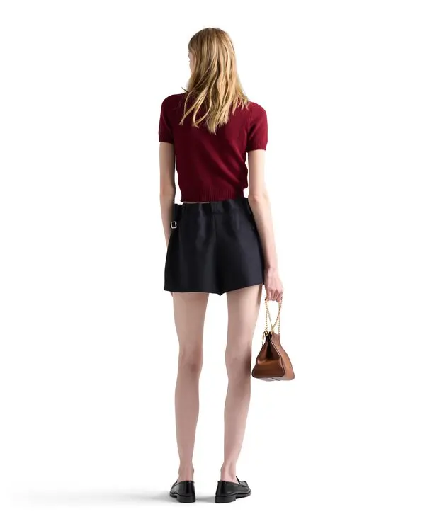 Prada Short-sleeved Cashmere Sweater - Red