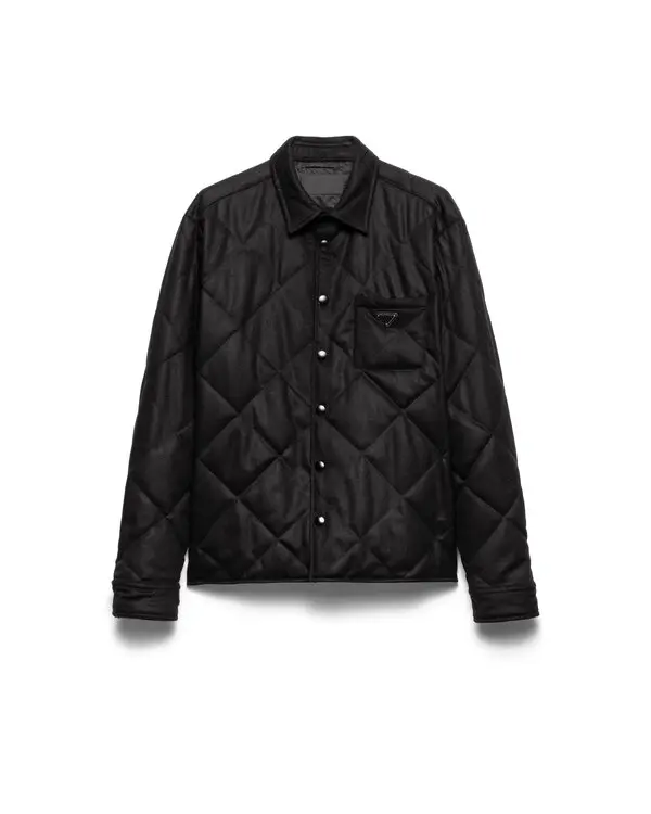 Prada Padded Cahmere Hirt - Black