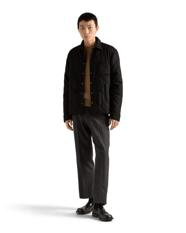 Prada Padded Cahmere Hirt - Black