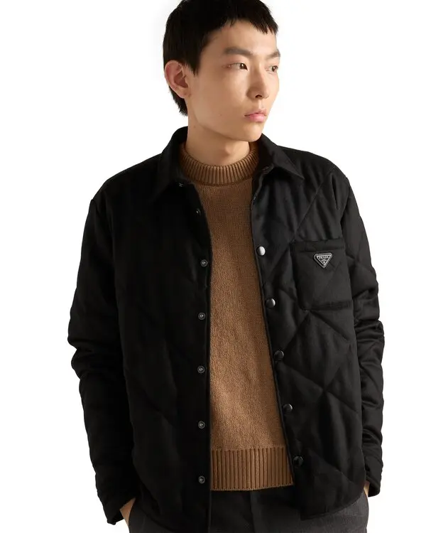 Prada Padded Cahmere Hirt - Black