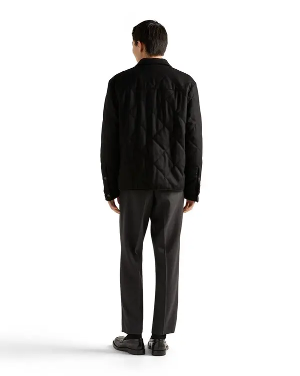 Prada Padded Cahmere Hirt - Black