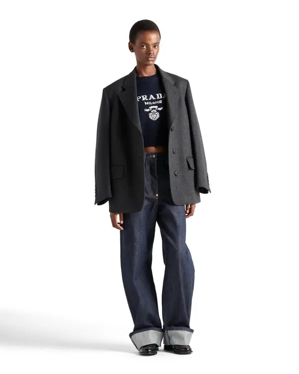 Prada Wool And Cashmere Crew-neck Sweater
