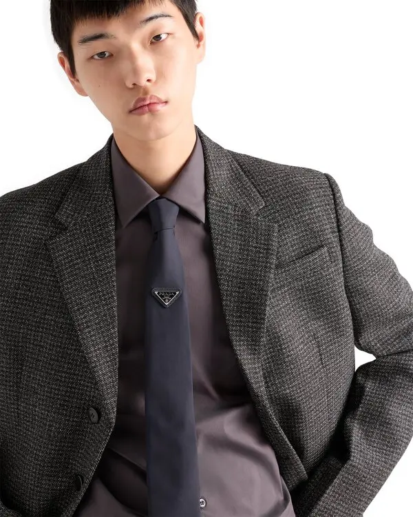 Prada Re-Nylon Gabardine Tie - Blue | Editorialist