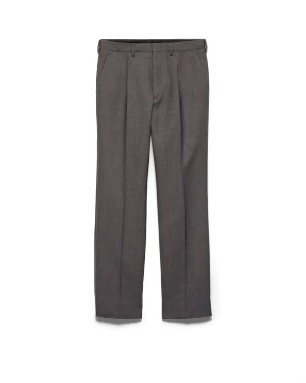 Prada Wool And Silk Wide Leg Pants