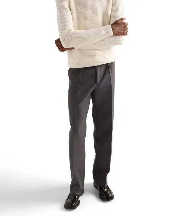 Prada Wool And Silk Wide Leg Pants