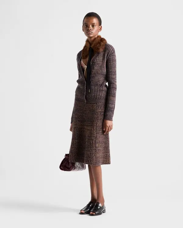 Prada Wool And Cashmere Knit Skirt