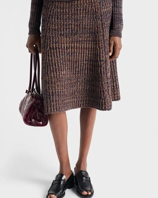Prada Wool And Cashmere Knit Skirt
