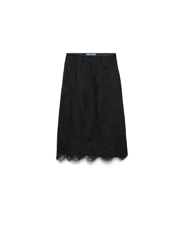 Prada Lace Pencil Skirt