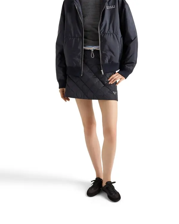 Prada Quilted Mini Skirt - Blue