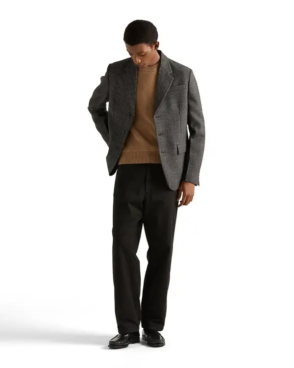 Prada Cotton Wide-leg Pants - Black