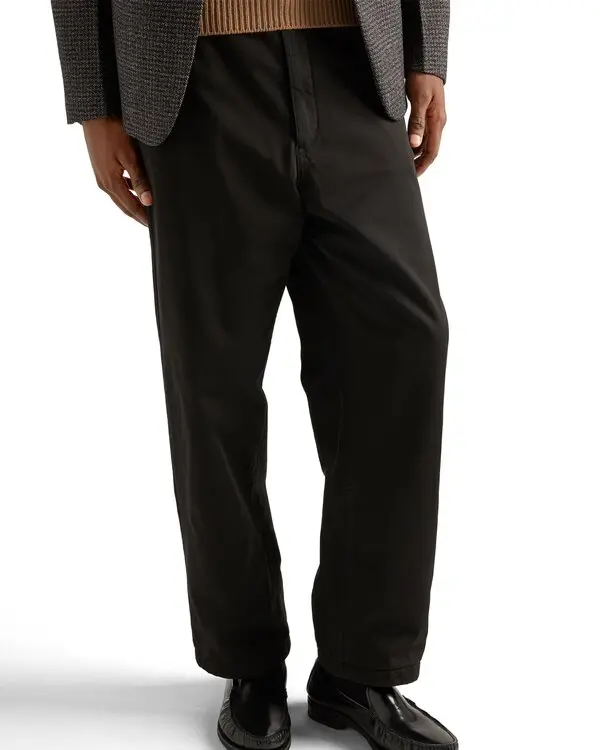 Prada Cotton Wide-leg Pants - Black