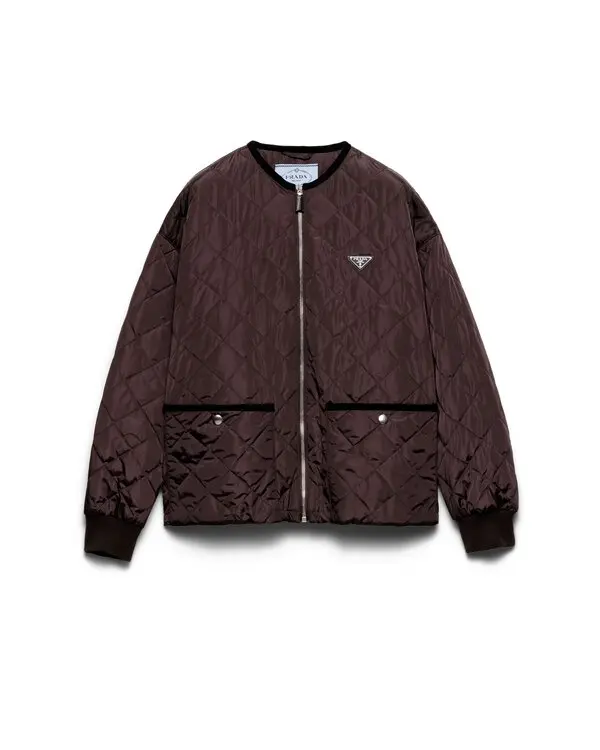 Prada Quilted Re-nylon Jacket - Brown