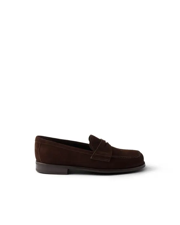 Prada Suede Loafers - Brown