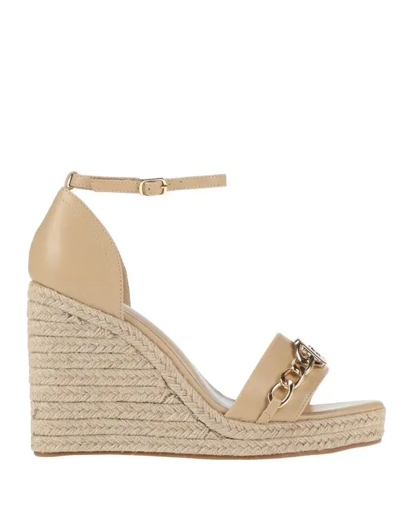 GAËLLE PARIS Espadrille Wedge Sandals With Chain Detailing