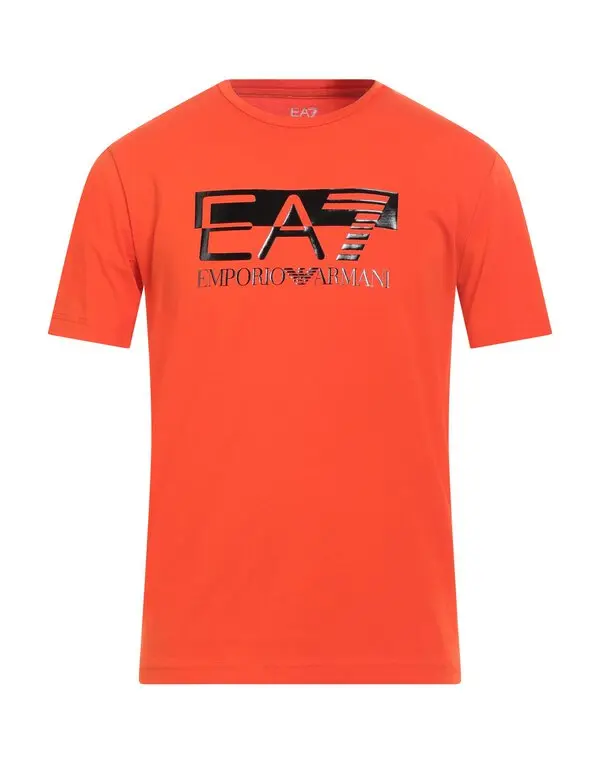 EA7 T-shirt Size Cotton, Elastane - Orange