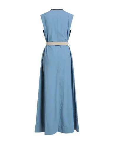 Brunello Cucinelli Maxi Dress Slate Cotton In Blue - 84% Off | Editorialist