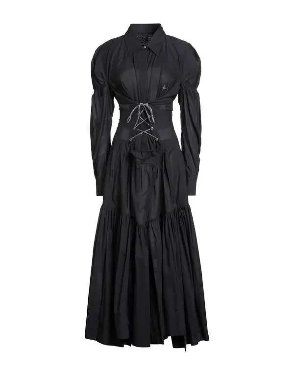 vivienne westwood cotton dress Sunday cotton and silk midi dress in orange - Vivienne Westwood