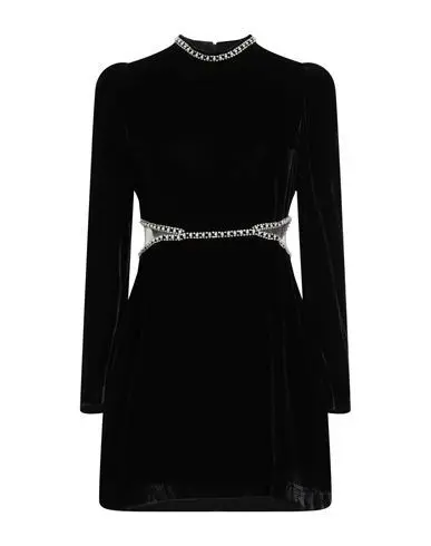 Sandro Velvet Mini Dress With Cutout And Embellishments