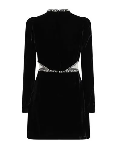 Sandro Velvet Mini Dress With Cutout And Embellishments