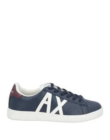 Armani Exchange Low-top Leather Sneakers - Navy
