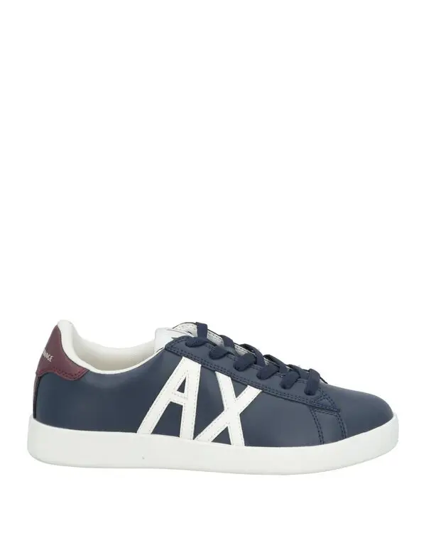 Armani Exchange Low-top Leather Sneakers - Navy